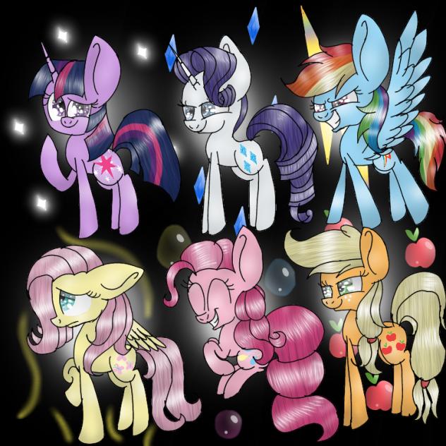 The Mane Six MLP speedpaint - ibisPaint