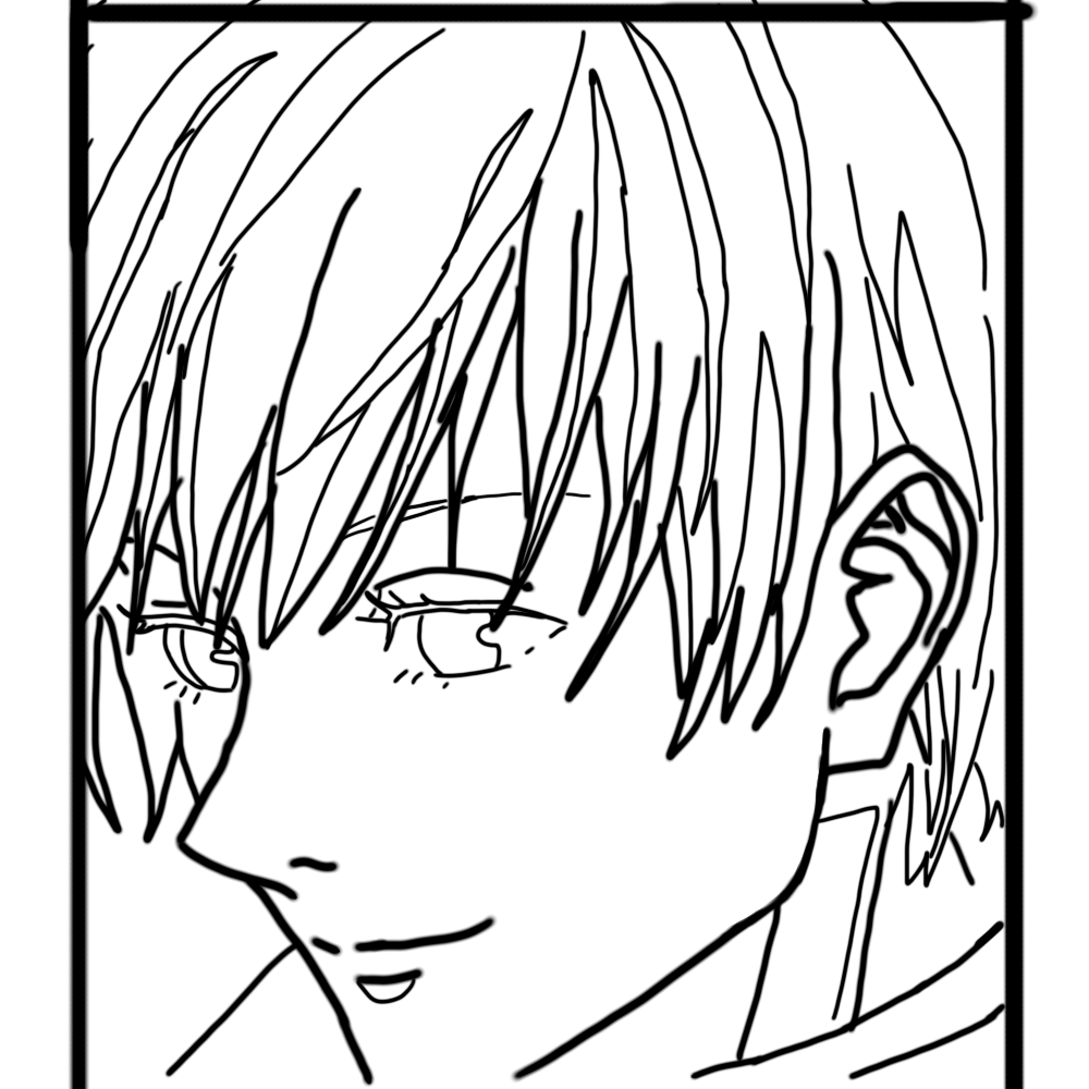 tracing a picture of gojo - ibisPaint