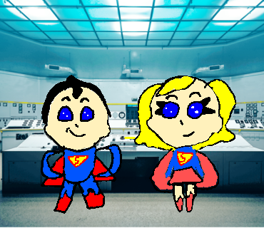 Superman and Supergirl - ibisPaint