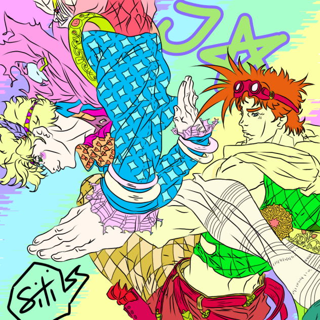 Joseph Joestar And Caesar Zeppeli - ibisPaint