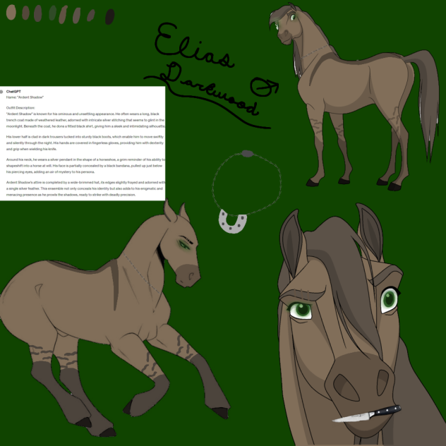 Elias Darkwood - Reference sheet - ibisPaint