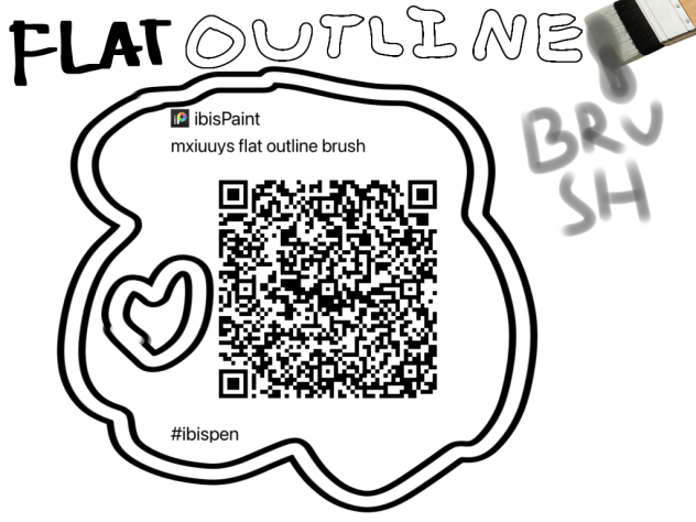 flat outline brush - ibisPaint