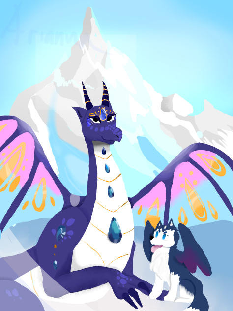 Aisha the Sapphire Treasure Dragon - ibisPaint