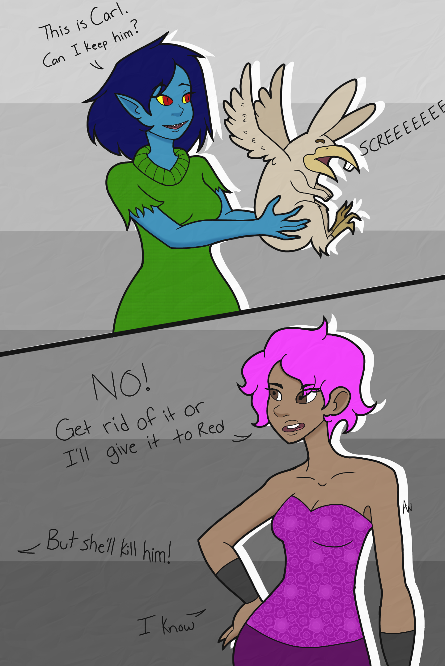 Blu & Violet w Carl The Mutated Birbbit - ibisPaint