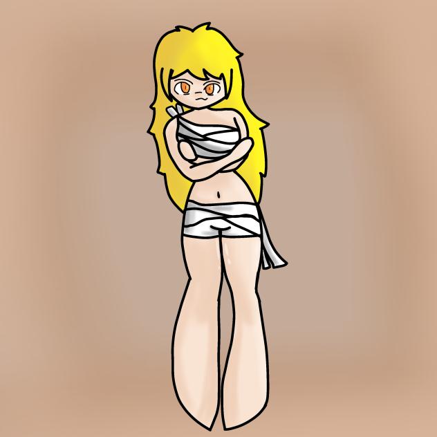 female fire dressed as a mummy - ibisPaint