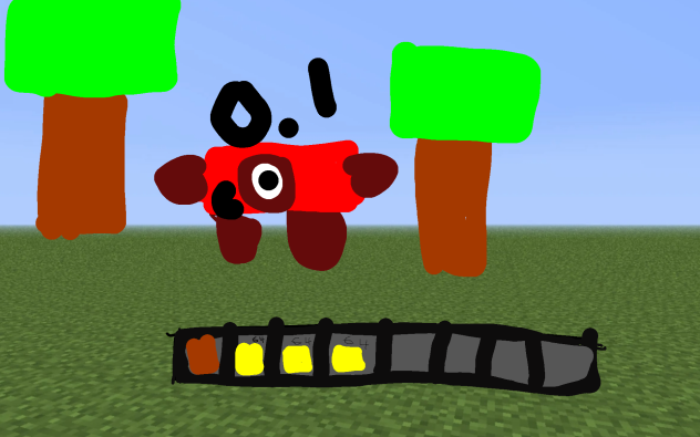 numberblock 0.1 in minecraft - ibisPaint