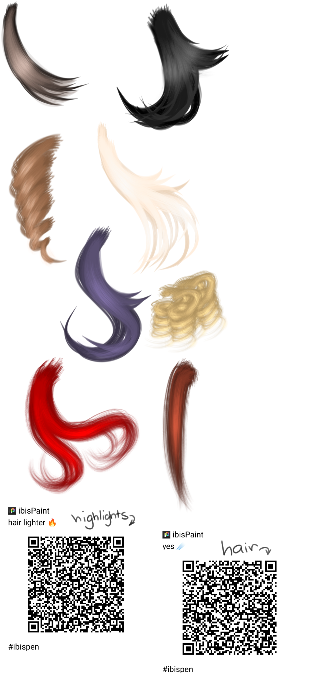 hair brushes (read desc) - ibisPaint