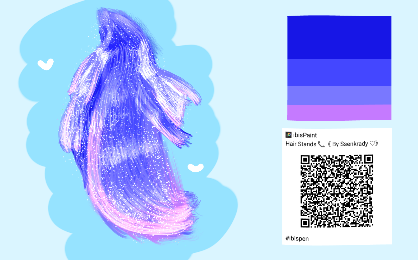 Hair stands 💜😈 - ibisPaint