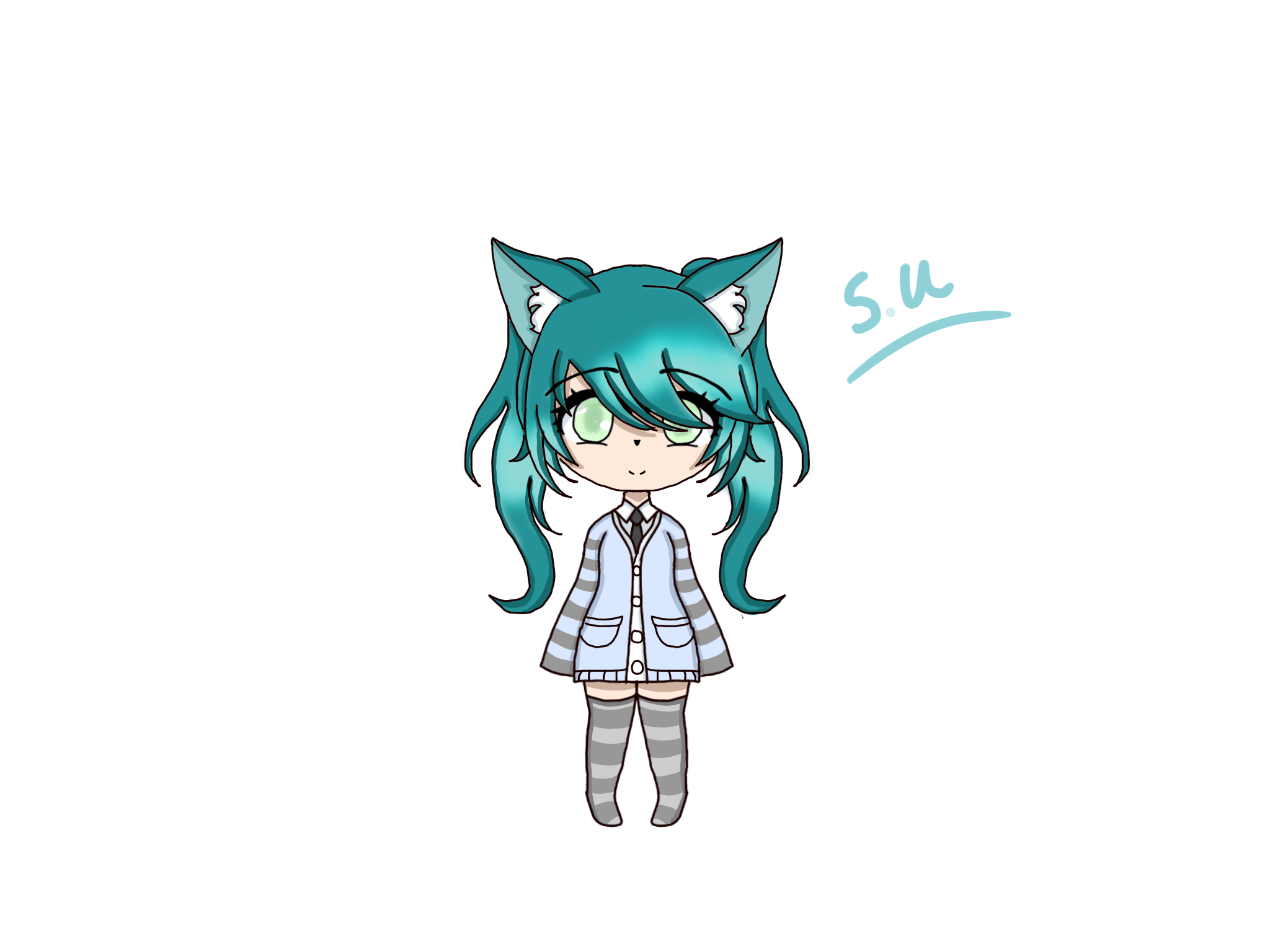 Front facing GACHA character drawing.. - ibisPaint