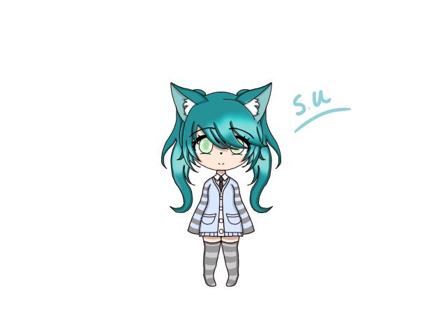 Front facing GACHA character drawing.. - ibisPaint