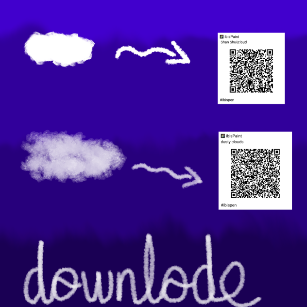 2 cloud ☁️ brush - ibisPaint