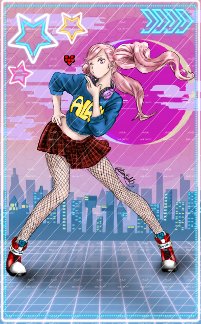 Kimiko street wear cyber street - ibisPaint