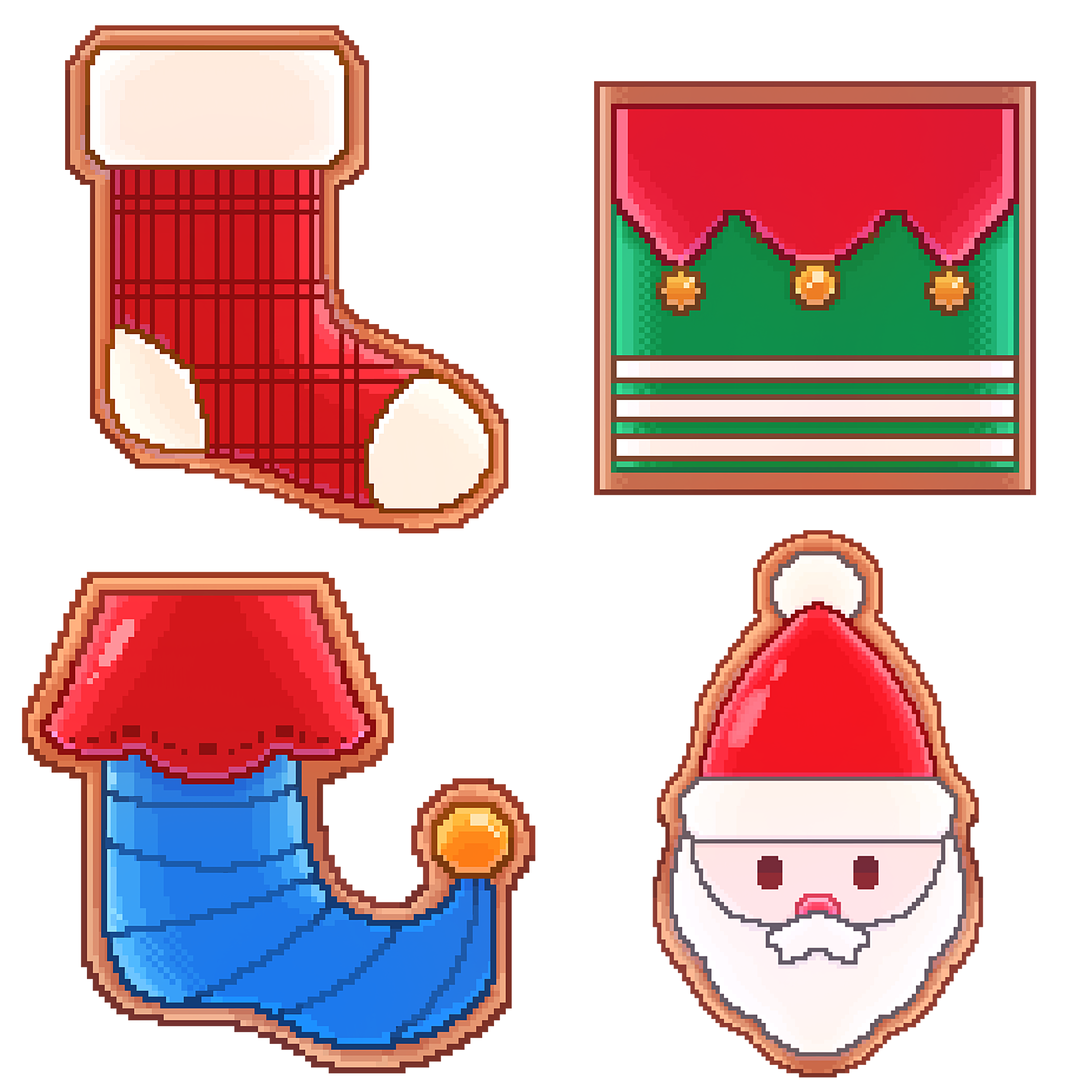 Christmas Gingerbread (pixel) 02 - ibisPaint