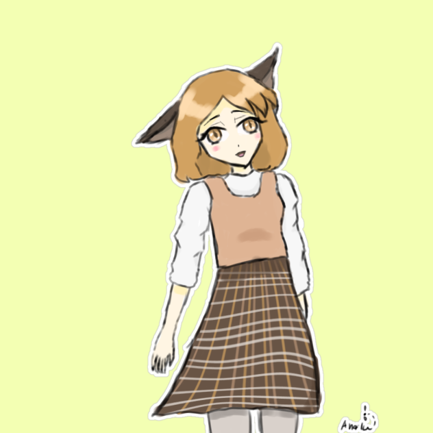 the cute wolf girl - ibisPaint