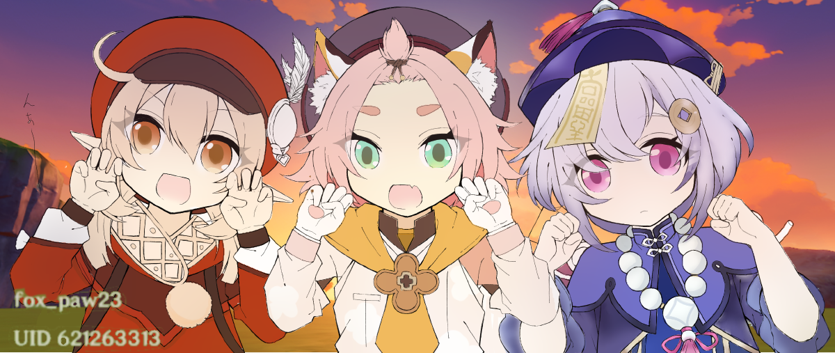 klee diona and qiqi - ibisPaint