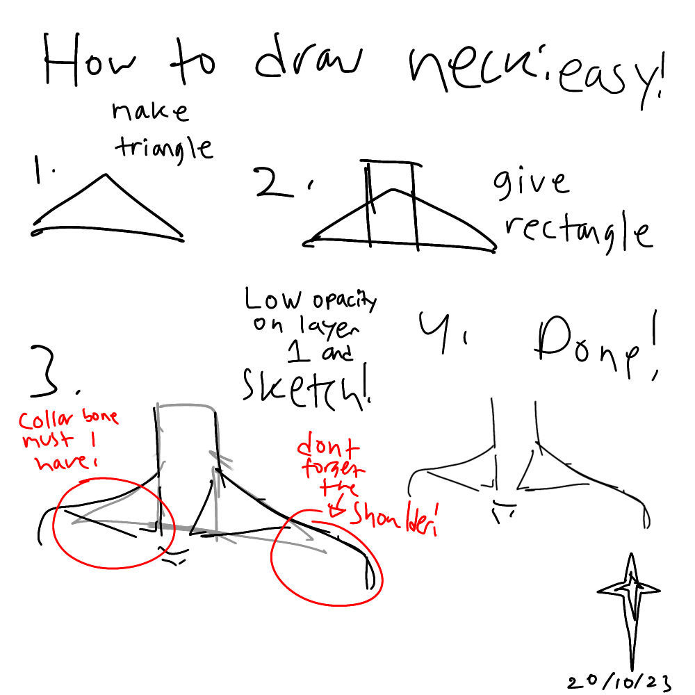 How to draw neck and shoulders - ibisPaint