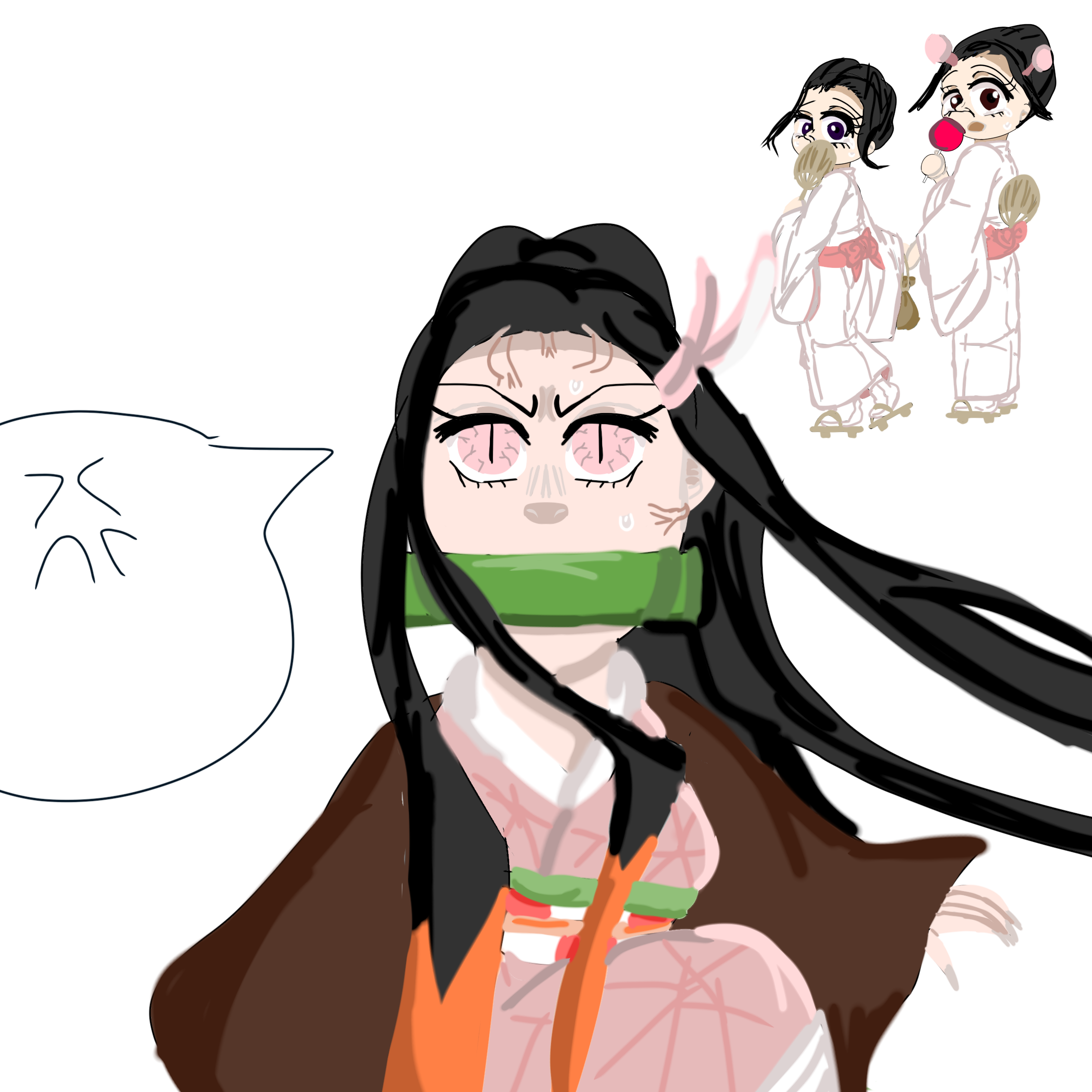 Nezuko saved a humans - ibisPaint