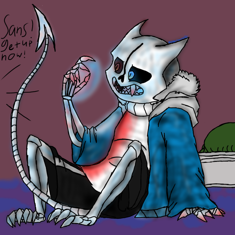 half fell sans gaster blaster sans - ibisPaint