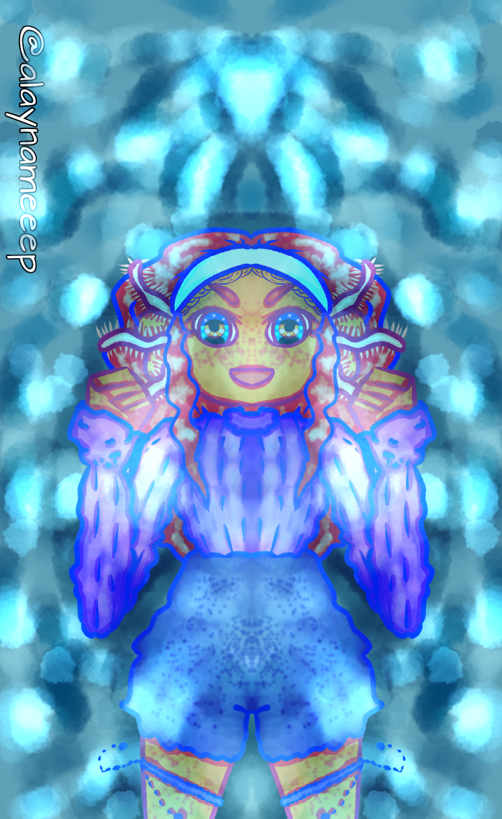 Axolotl girl uwu - ibisPaint