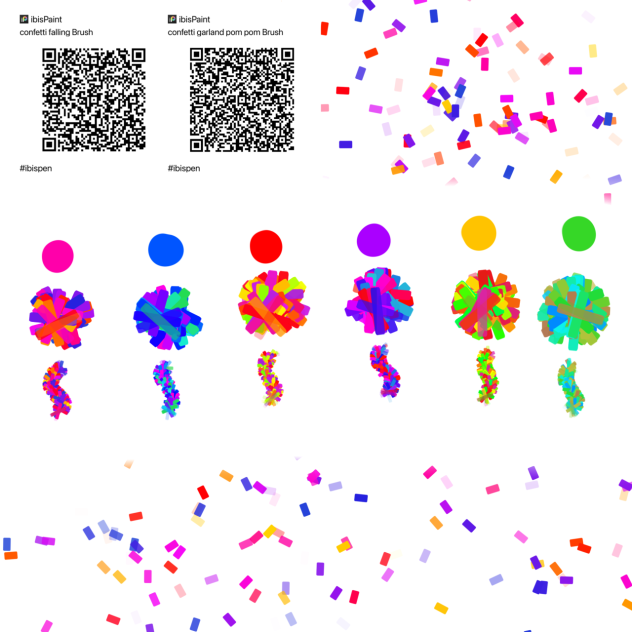 confetti brushes - ibisPaint