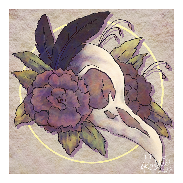 Pretty Bird Skull - ibisPaint