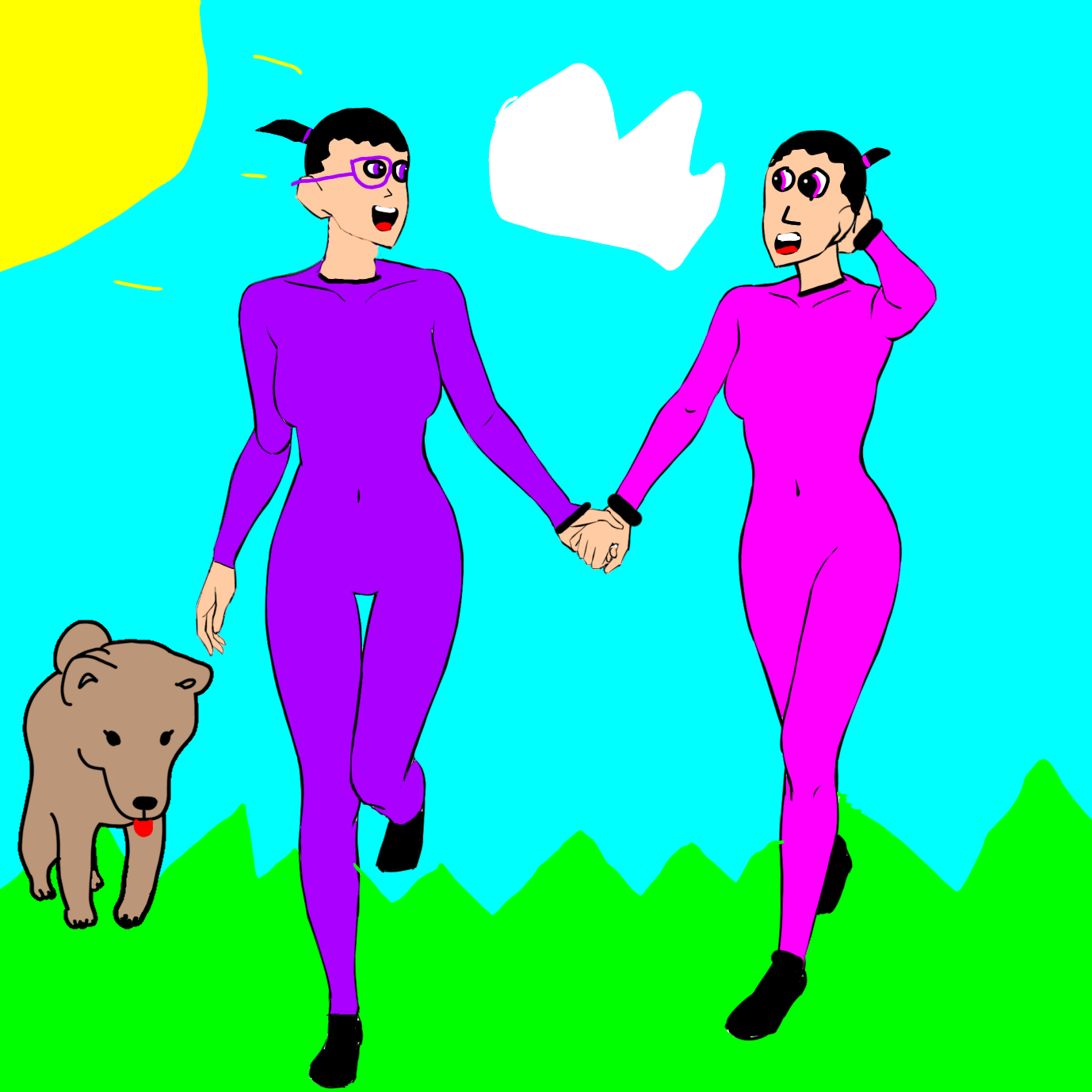 Me And My BFF Walking - ibisPaint