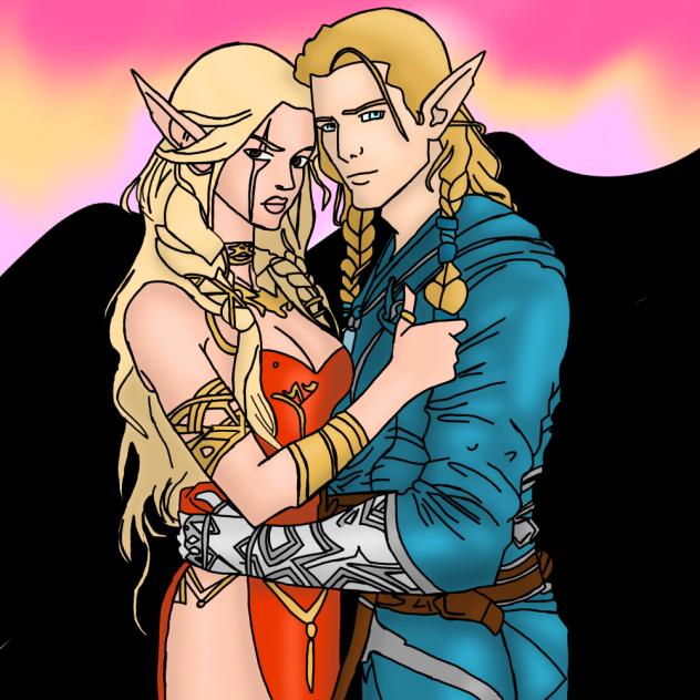 Team Foster-Keefe as Fantasy Elves - ibisPaint