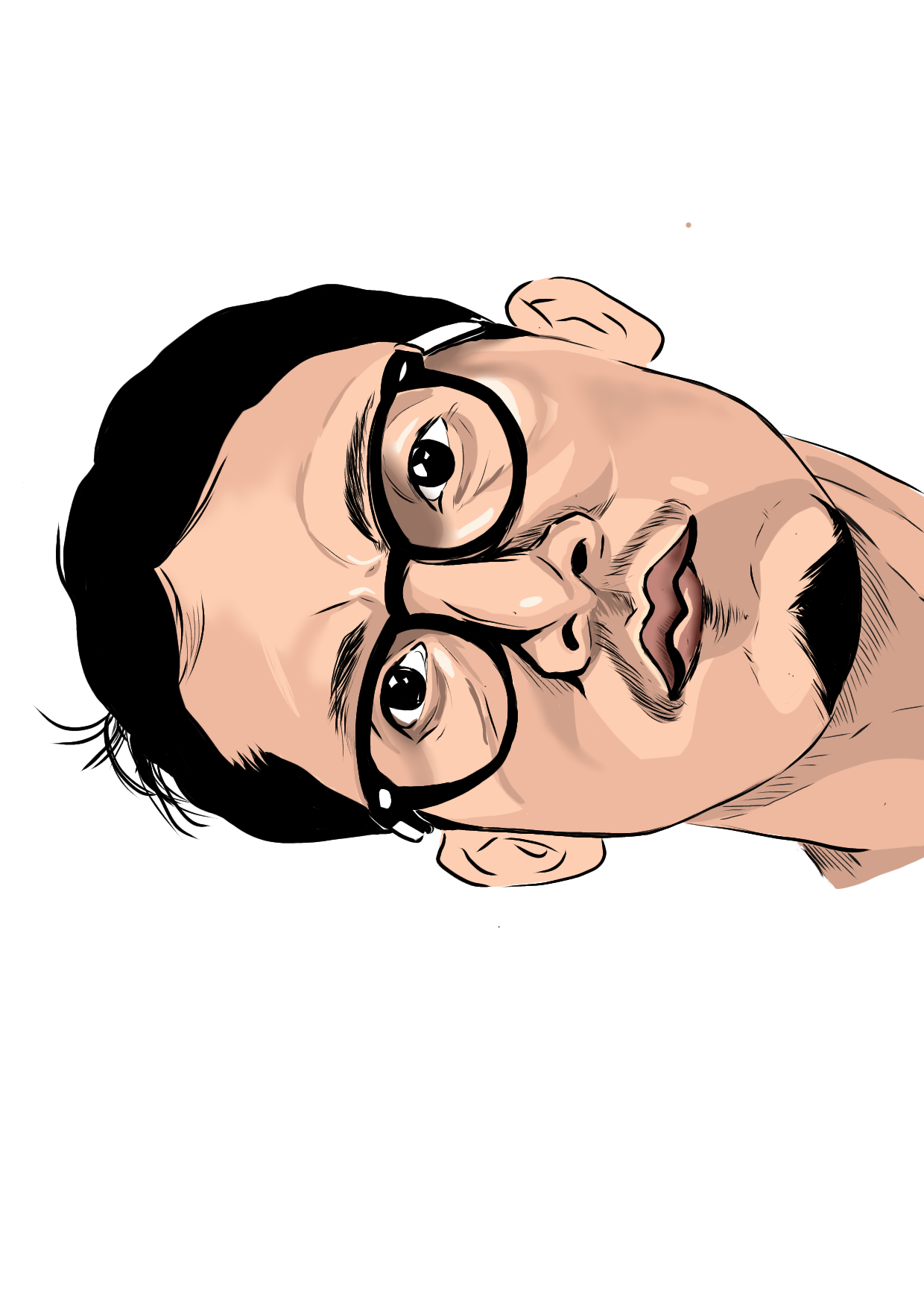 sketching wajah vector wajah - ibisPaint