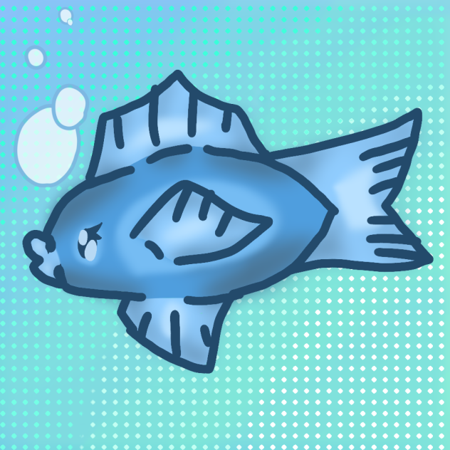 random fish i drew and tried rendering - ibisPaint