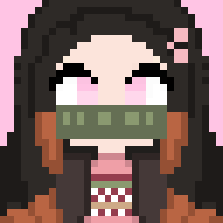 Nezuko Kamado Pixel Art! - ibisPaint