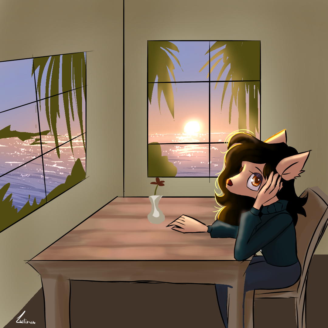 Sunset view - ibisPaint