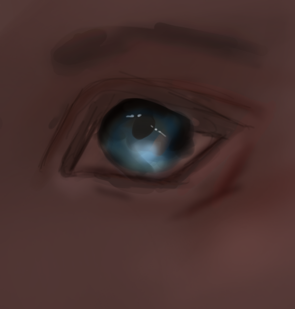 Semi realistic blue eye speed paint - ibisPaint