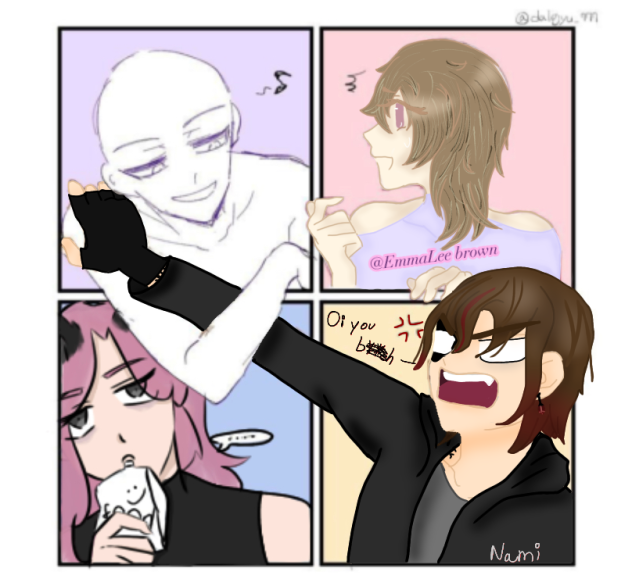 Four peeps collab - ibisPaint