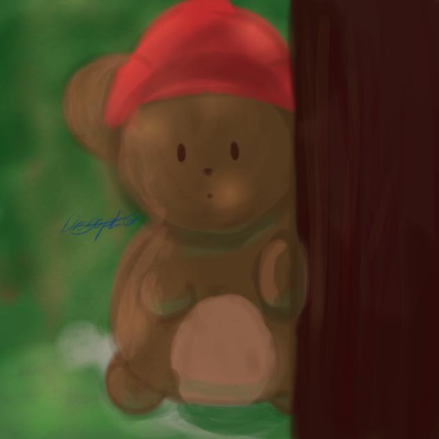 Little Red Bear Hood - ibisPaint
