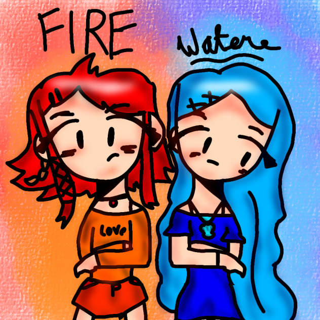 Fire VS Water - ibisPaint