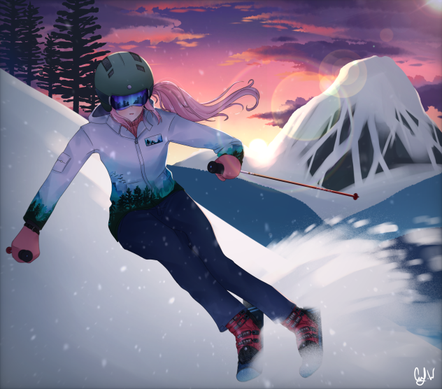 Skiing! 🎿⛷ - ibisPaint