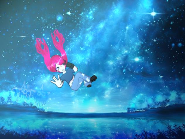 Falling into the galaxy sight - ibisPaint