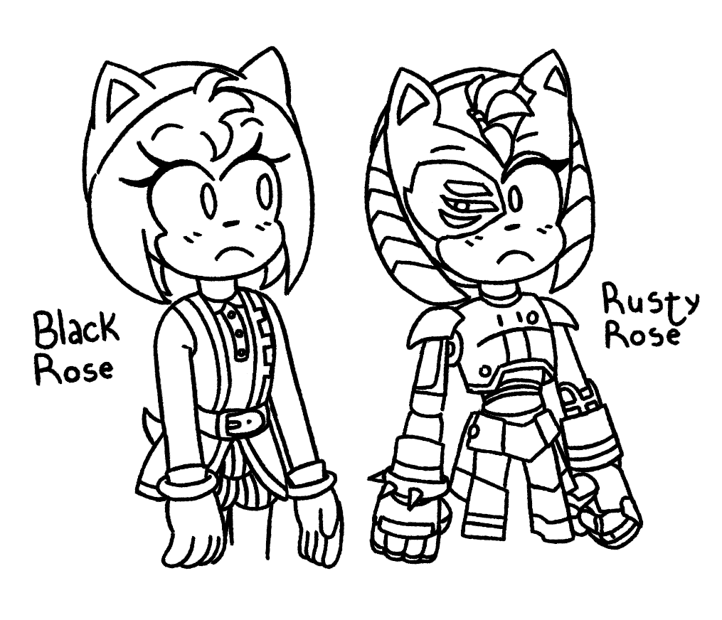 Black Rose and Rusty Rose. - ibisPaint