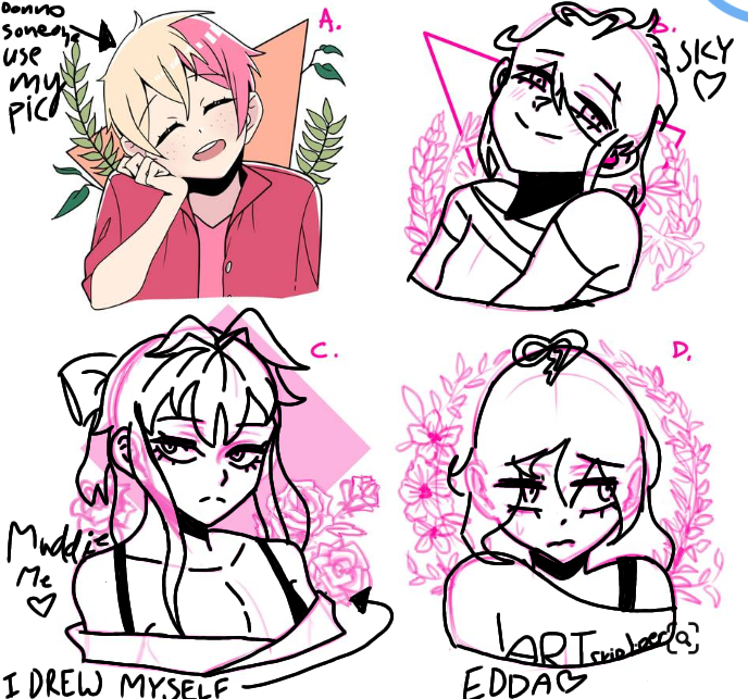 using my old ppl sketch and drawing over - ibisPaint