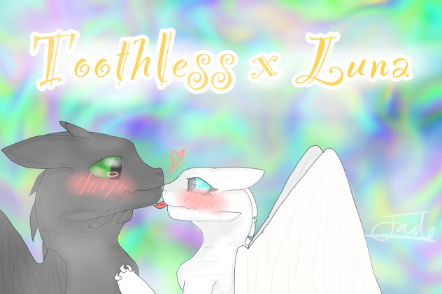 Toothless x Luna(Light Fury) - ibisPaint