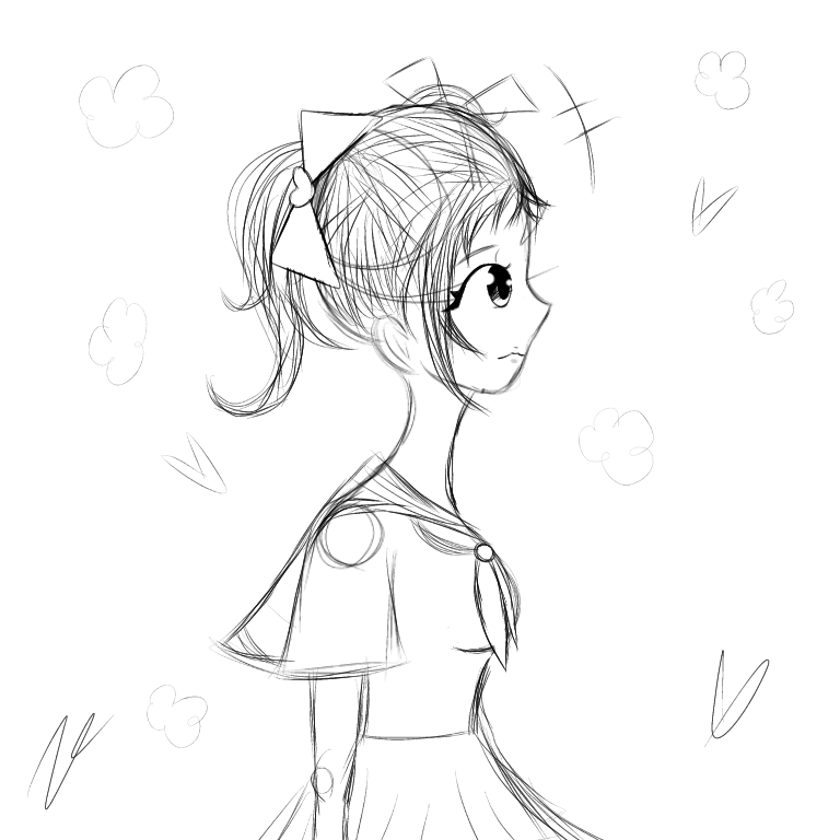 Random side profile sketch - ibisPaint