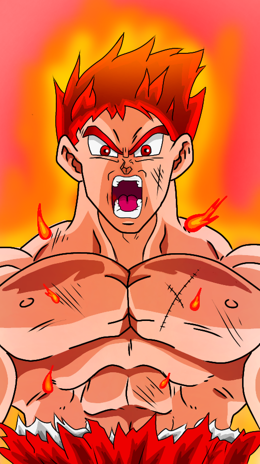Ryan ssj fire red - ibisPaint