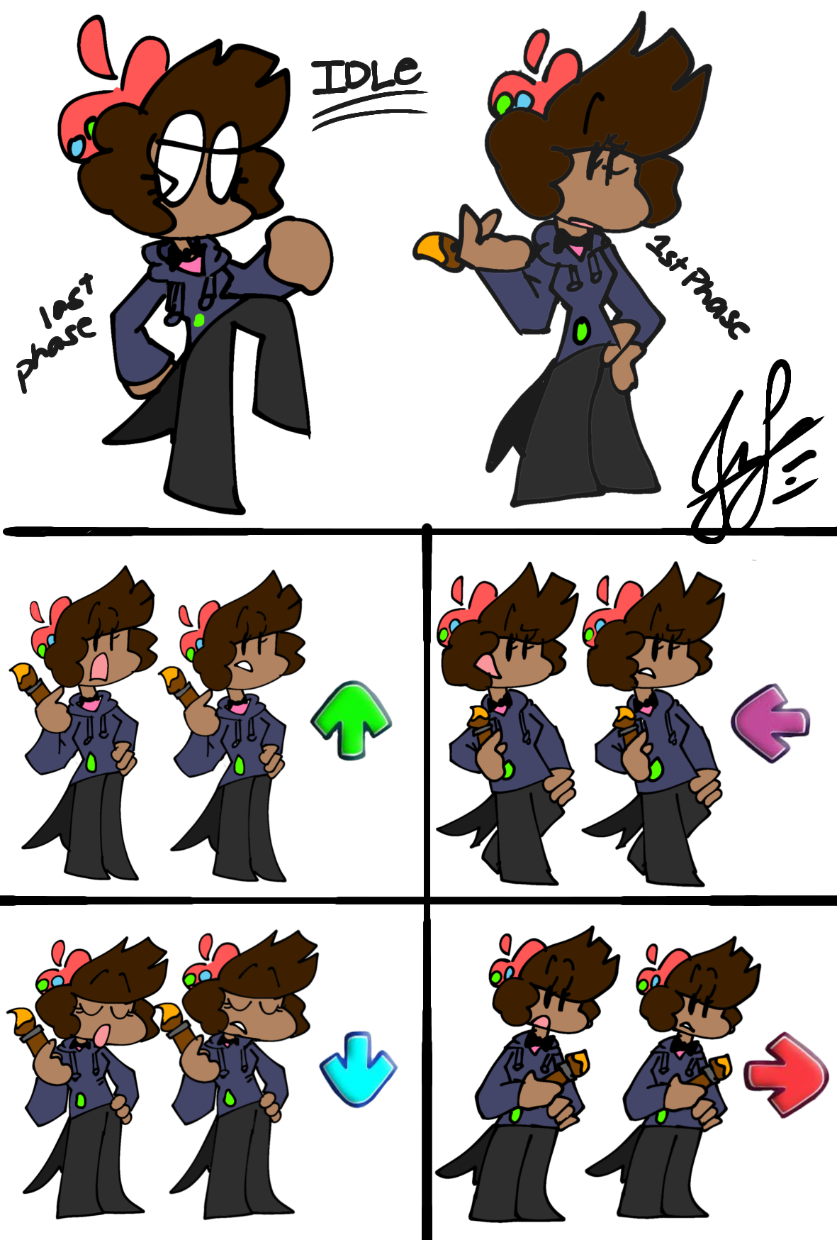 My FNF Idle and Sprites - ibisPaint