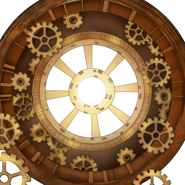 steampunk outline background - ibisPaint