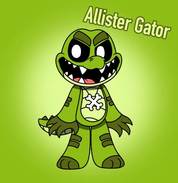 Allister Gator (Nightmare critters fanar - ibisPaint