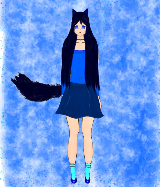 Water Wolf Girl - ibisPaint
