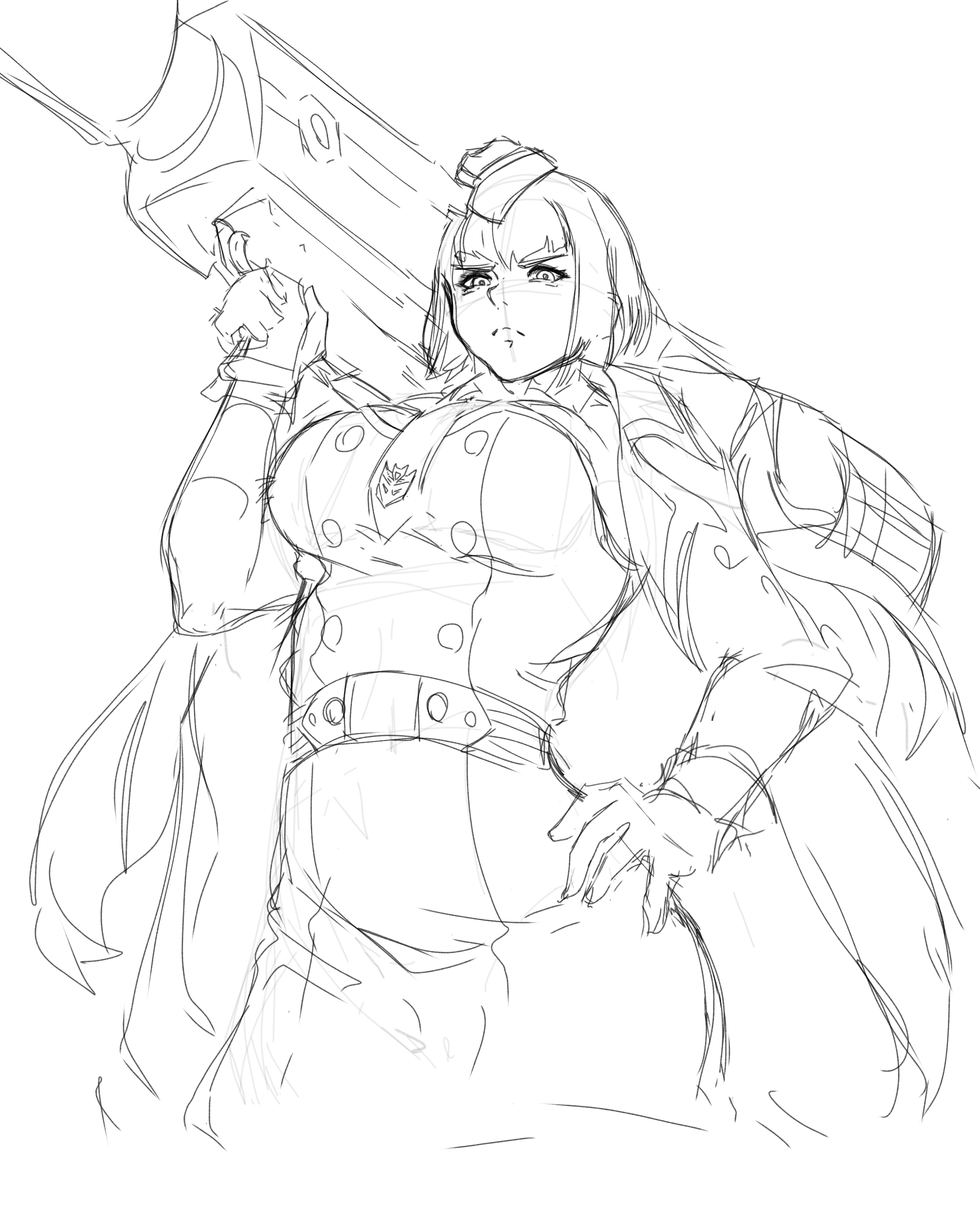 Bishoujo Megatron (sketch) - ibisPaint