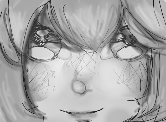Gray scale girl idk (read the desc) - ibisPaint