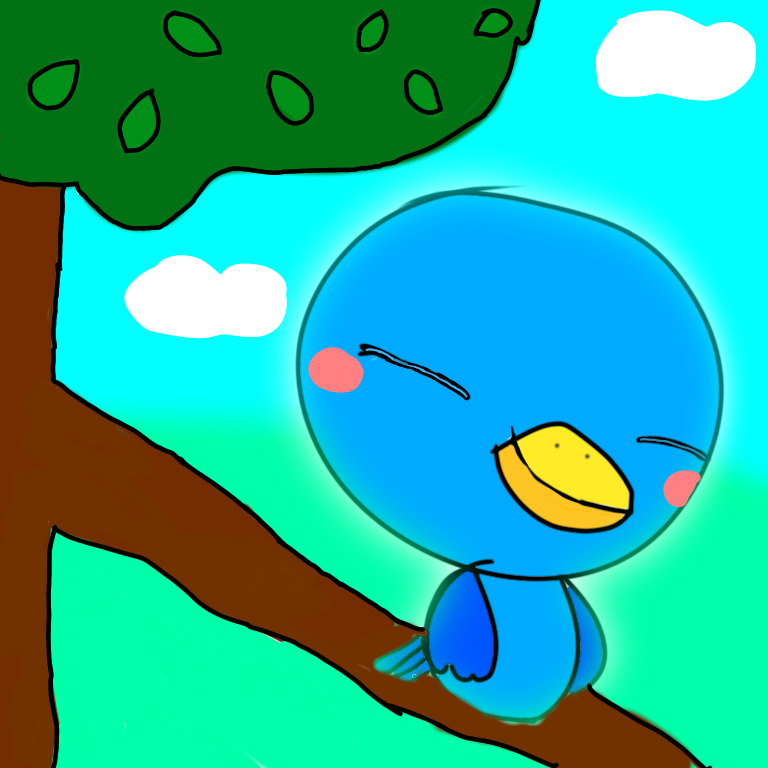 The Blue Bird Watcher - ibisPaint