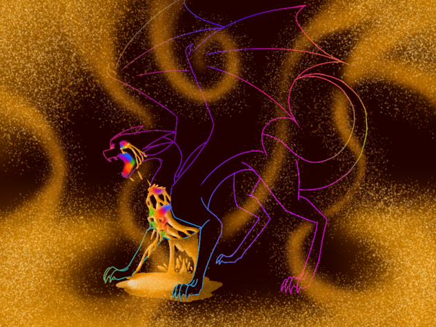 edgy rainbow dragon THE SECOND - ibisPaint